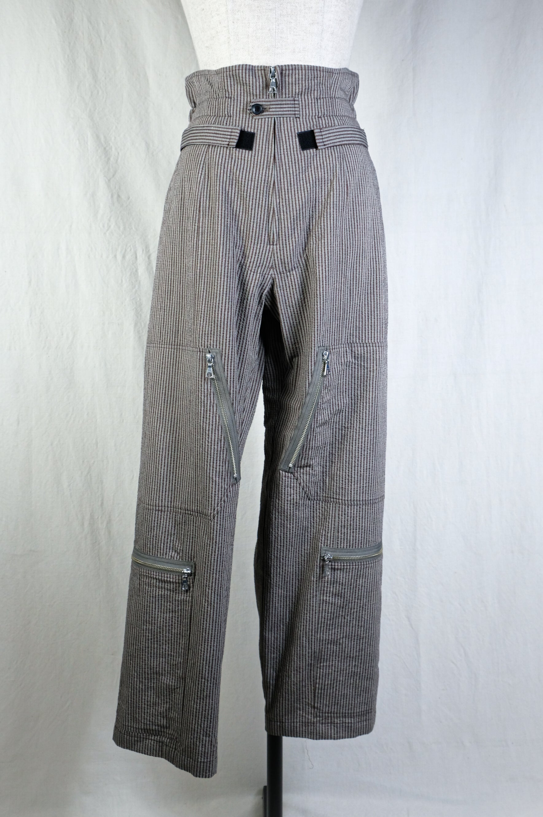[40%OFF] PHOTOCOPIEU "HIGH-WAISTED FLIGHT PANTS (BEATRICE)" GRAYⅹBLACK ...